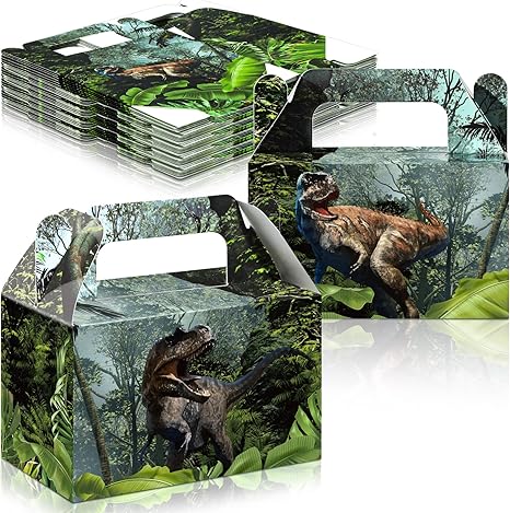 Amazon.com: Dinosaur Treat Boxes Dinosaur Party Favor Boxes Dinosaur ...