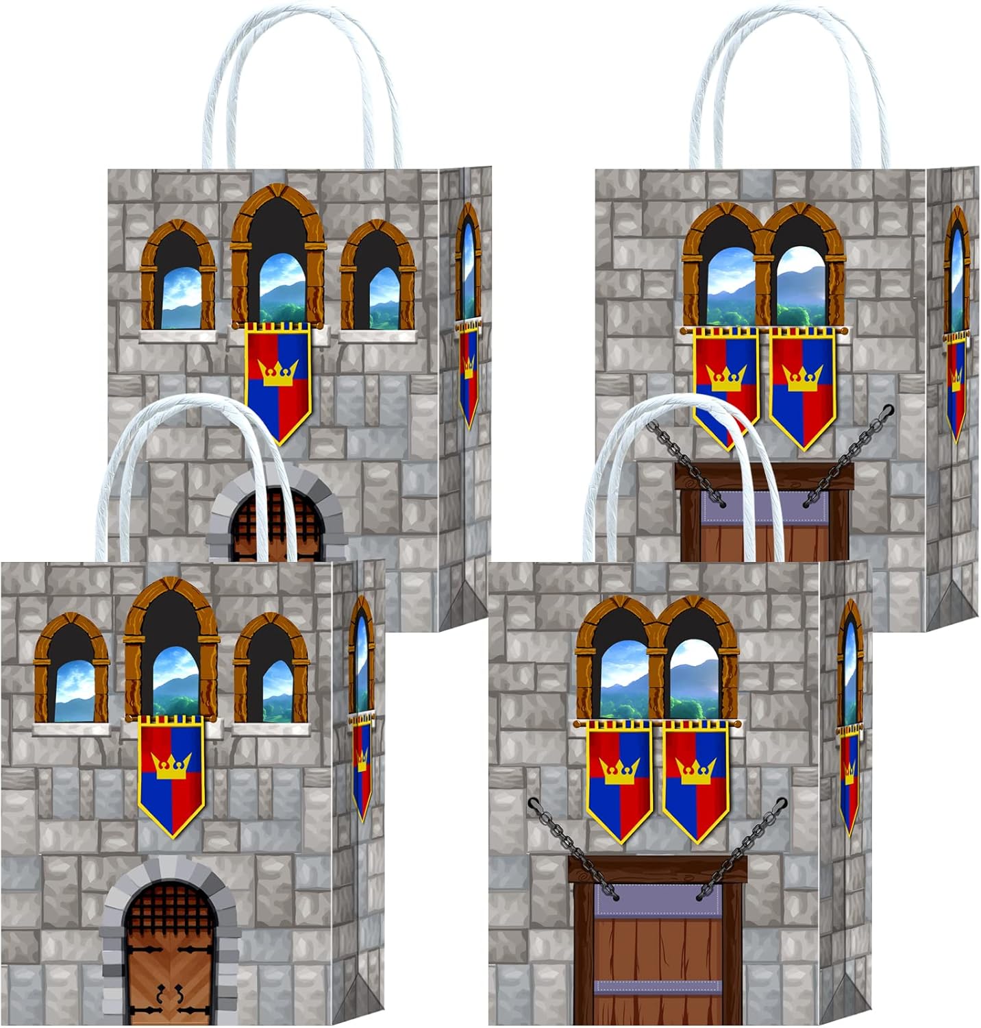 Amazon.com: 16 Pieces Castle Goodie Bags for Birthday Party Supplies ...