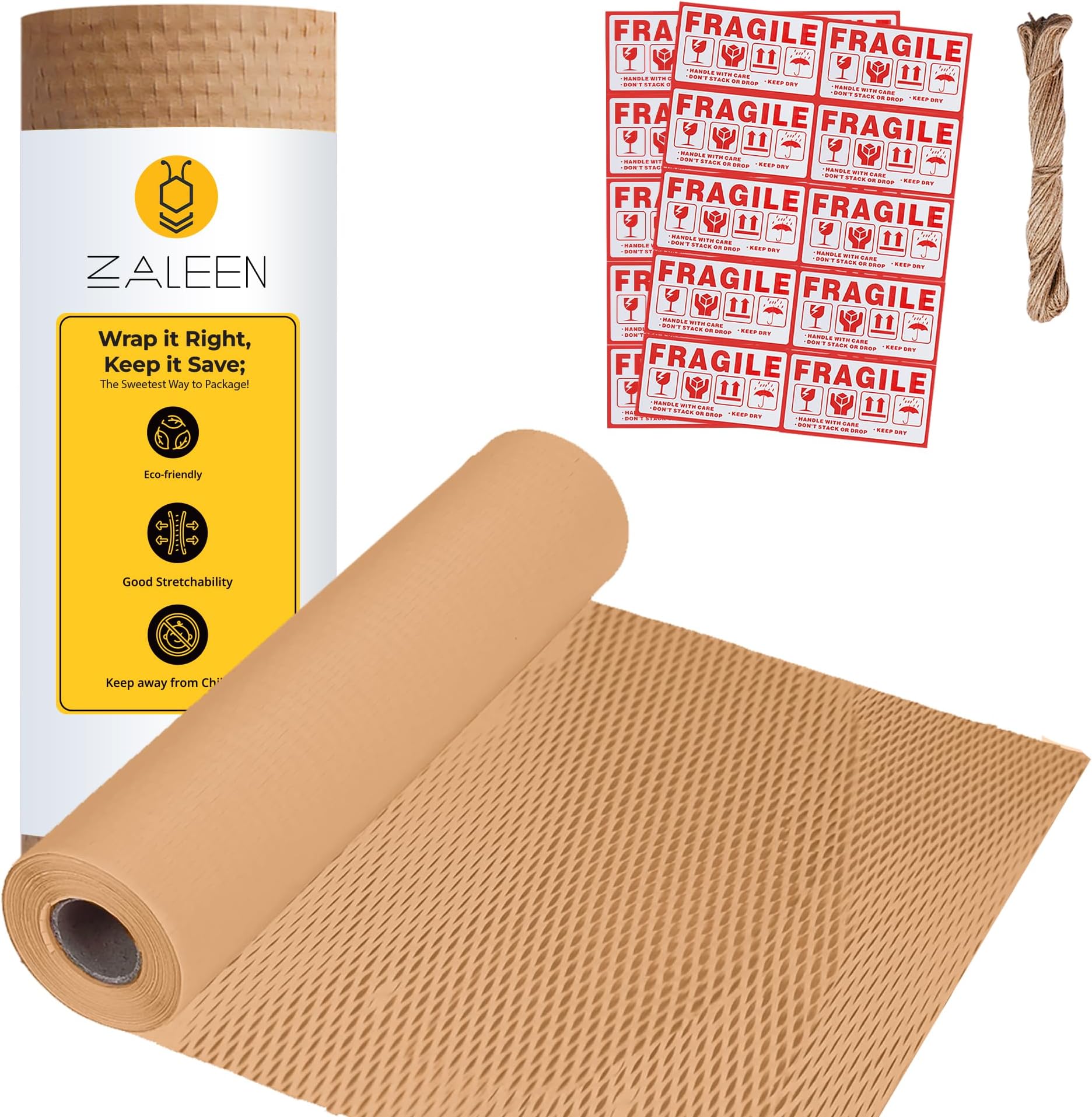 Amazon.com : Eco-Friendly Honeycomb Packing Paper Roll - 15" x 166 ...