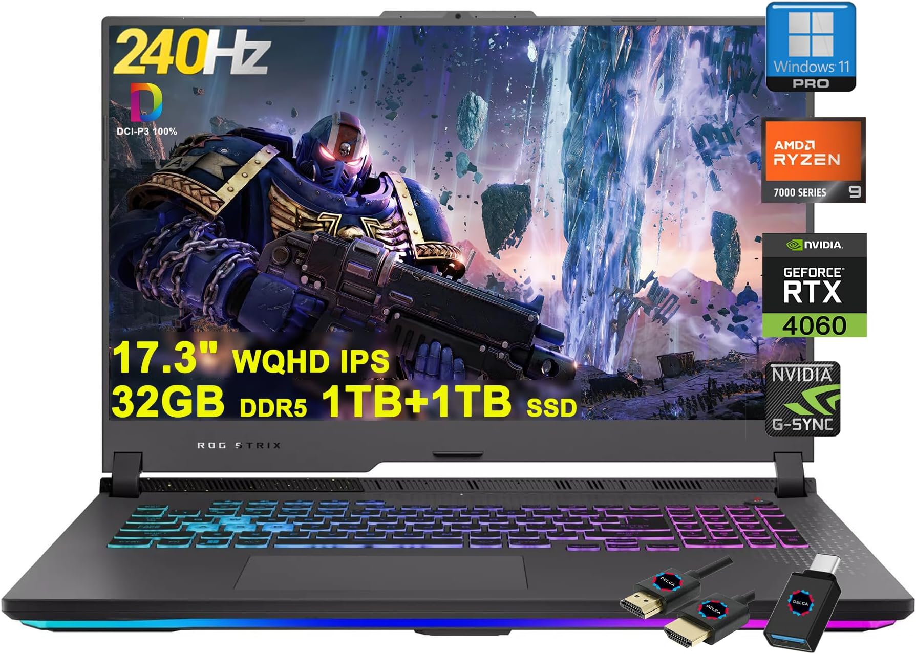 Amazon.com: ASUS ROG Strix G17 17.3" FHD 144Hz Gaming Laptop AMD Ryzen ...