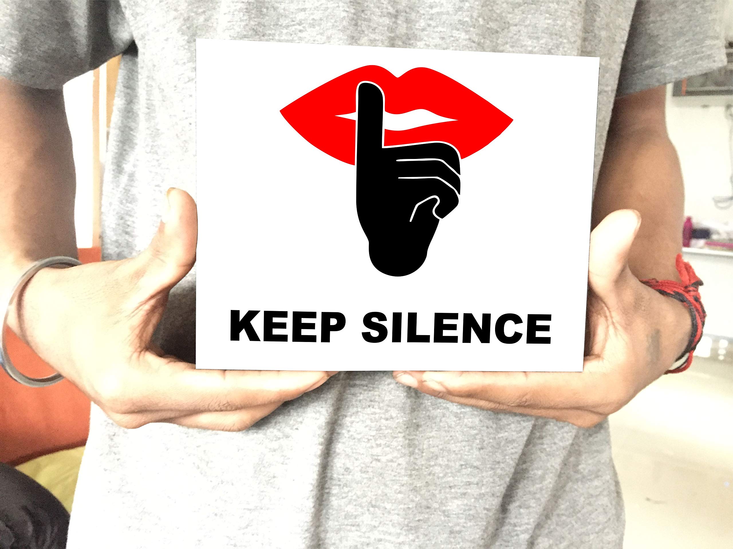 Buy SIGN EVER Keep Silence Sign Board Hospital Bank Office School ...