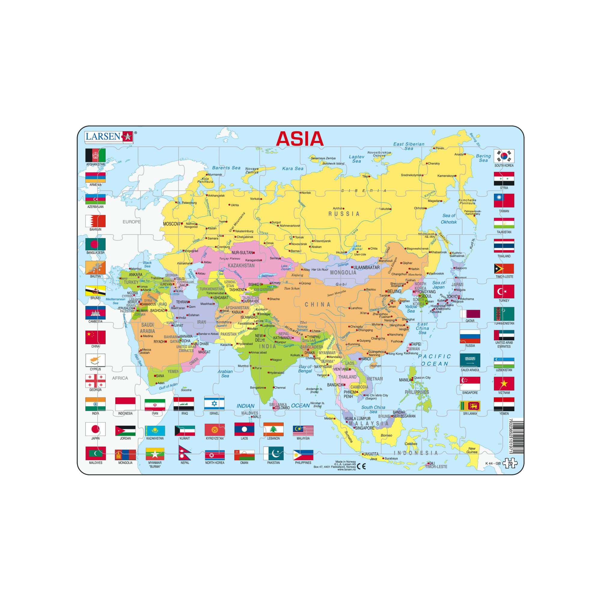Asia Political Map Of Countries