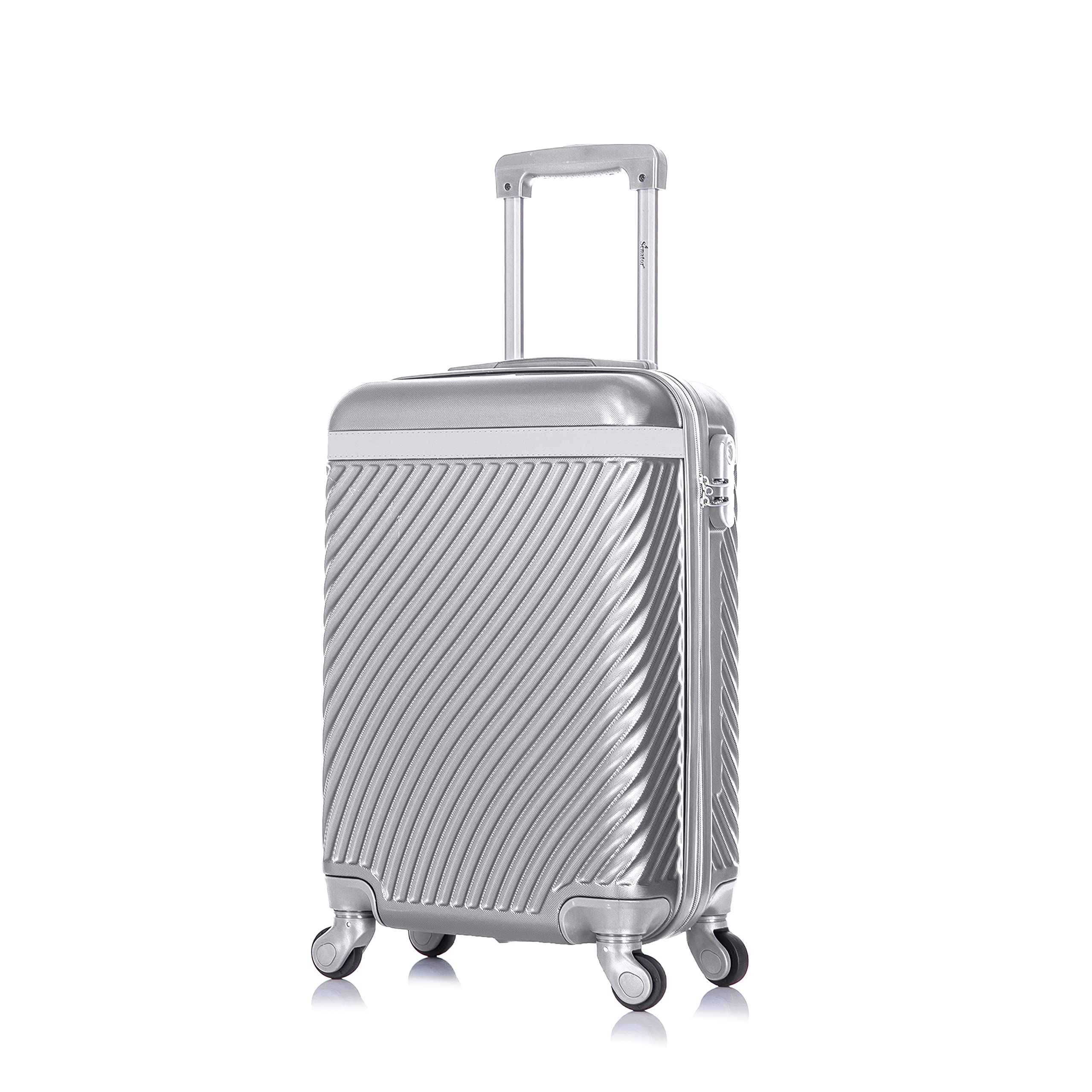 Senator Lightweight Hard Case luggage ABS carry on suitcase with 4 ...