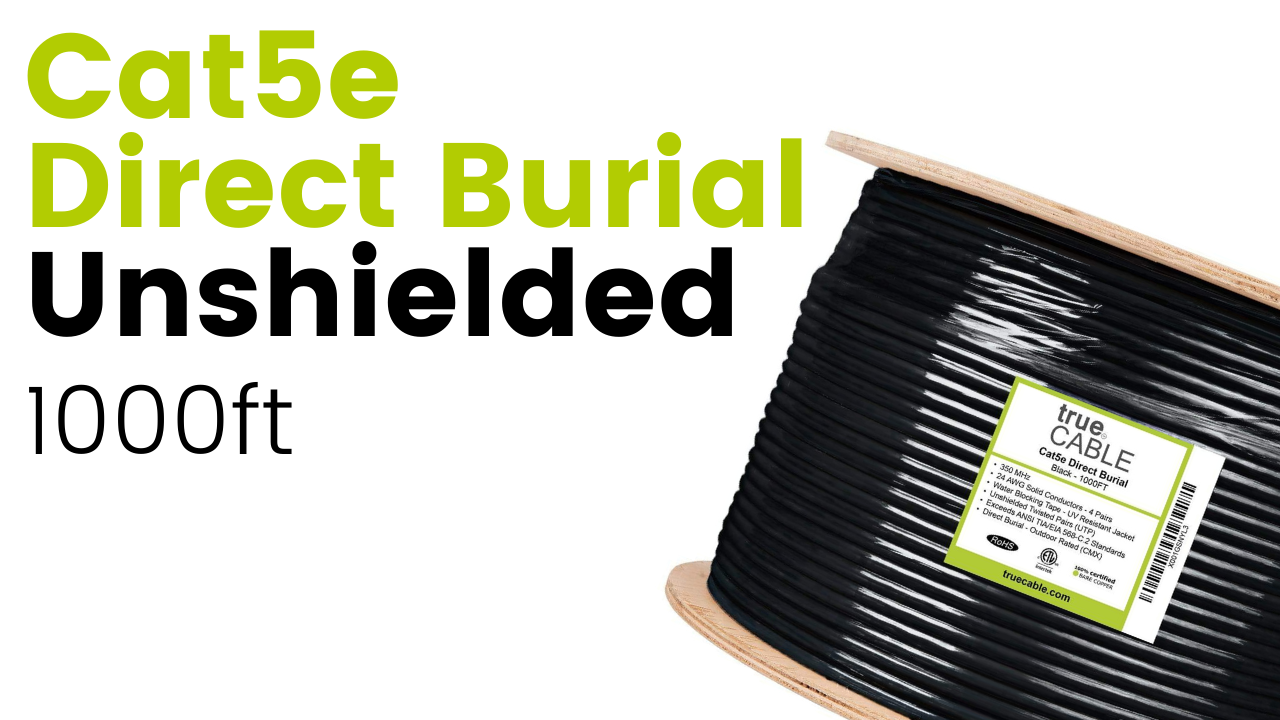 CAT5e 1000FT Shielded Outdoor Ethernet Cable Direct Burial CAT5e 1000FT ...