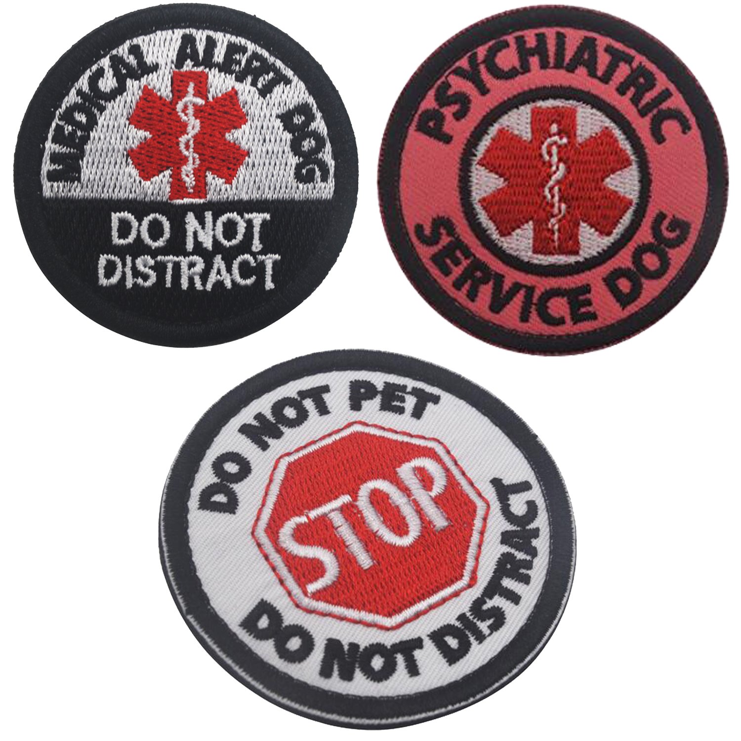 Amazon.com: 3PCS Stop Do Not Pet Do Not Distract Patch, Medical Alert ...