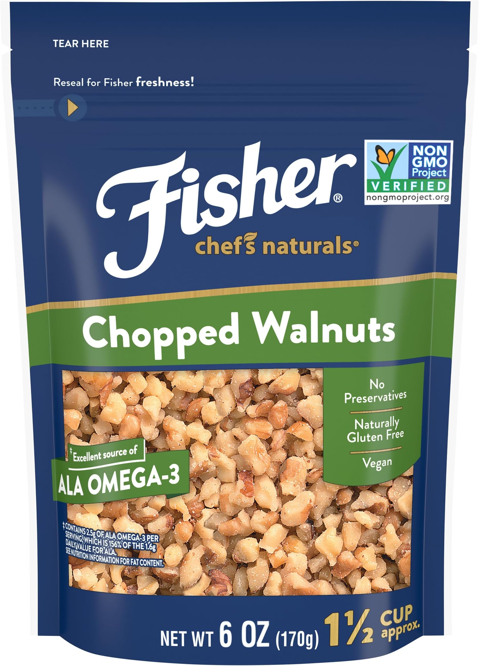 Amazon.com : Diamond of California Chopped Walnuts, 2.25 oz, 1 Pack ...