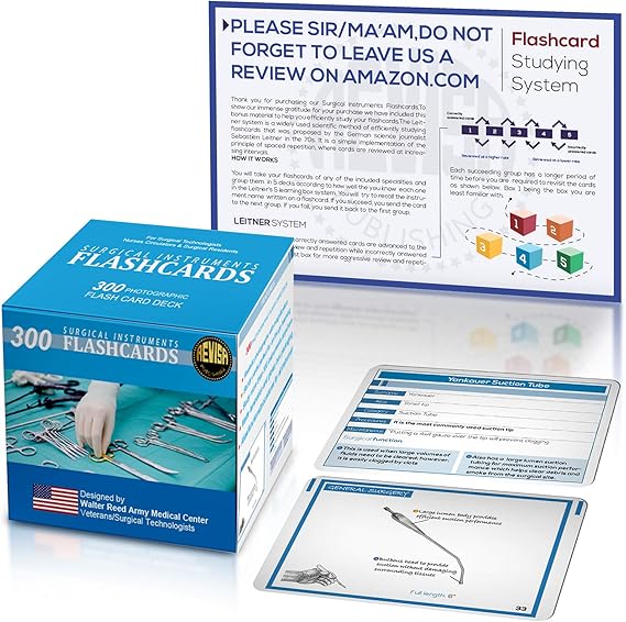 Amazon.com: Surgical Instrumentation Flash Cards for Technologists Exam ...