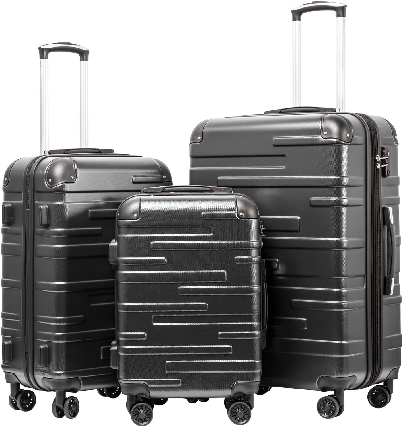 Hardside Luggage 3 Piece Set With Tsa Lock Spinner Wheels | Desertcart ...