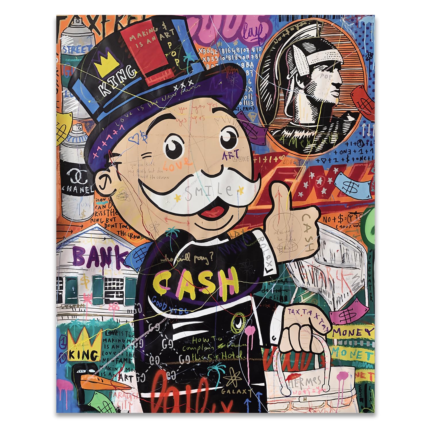 Amazon.com: Thunwid Alec Monopoly Art Money Graffiti Monopoly Poster ...