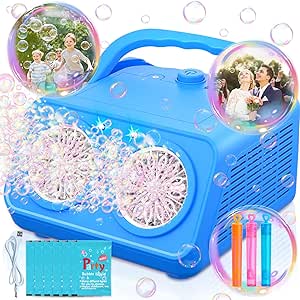 Bubble Machine, Bubble Machine Toys 16000+ Bubbles Per Minute Portable ...