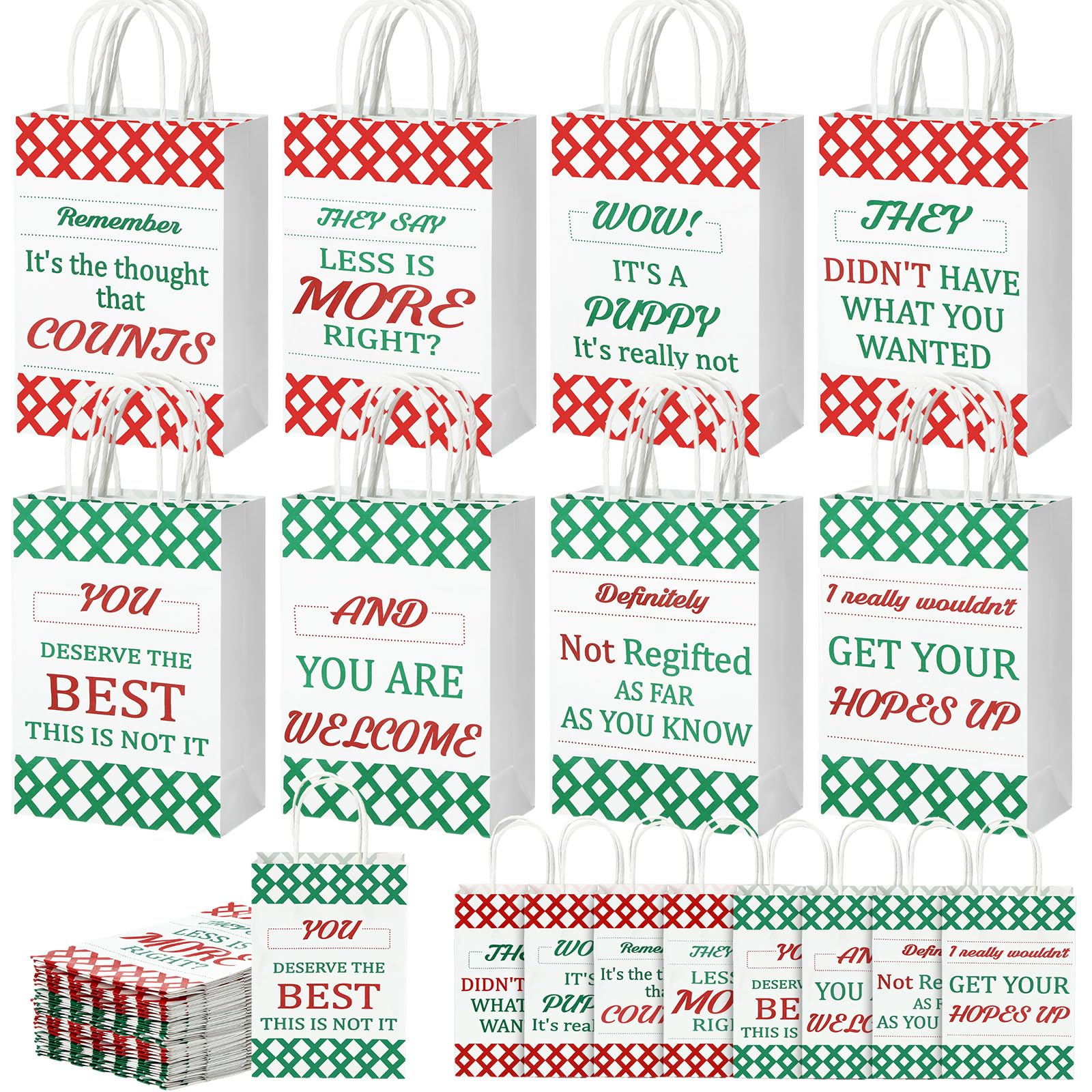 Amazon.com: Glenmal Christmas Funny Gift Bags Bulk Xmas Funny Gift ...