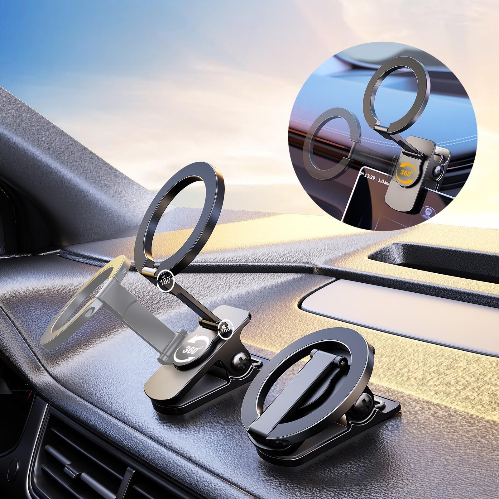 Amazon.com: Antion for MagSafe Car Mount, Magnetic Phone Holder Clamp ...