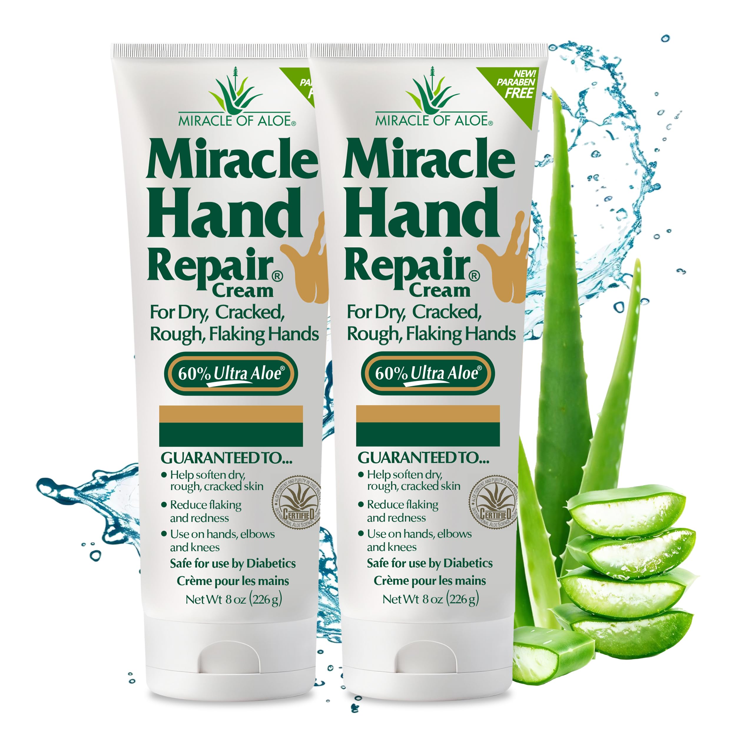 Amazon.com : Miracle of Aloe Miracle Hand Repair Cream 8 oz Healing ...