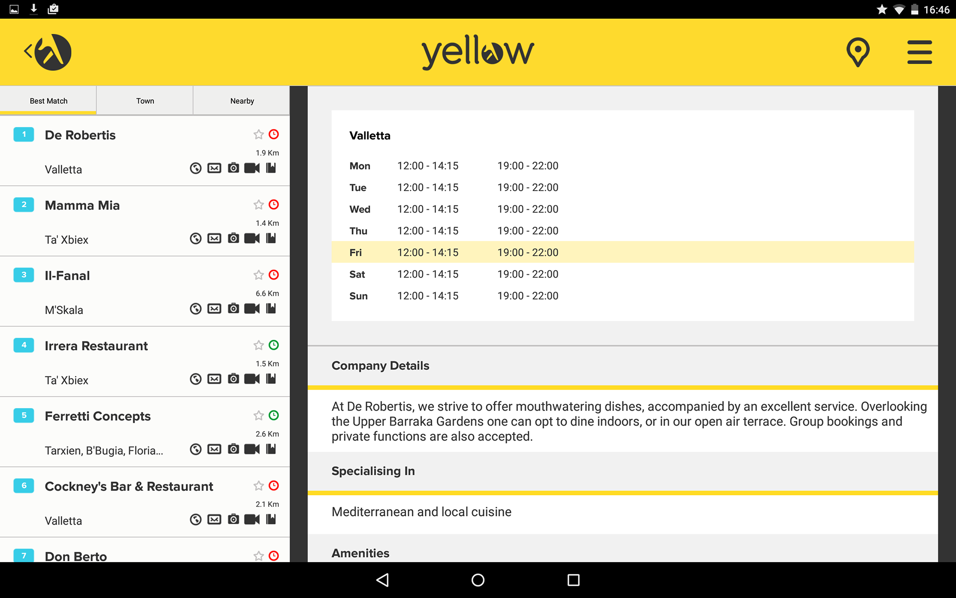 Yellow, Discover Local - App on Amazon Appstore