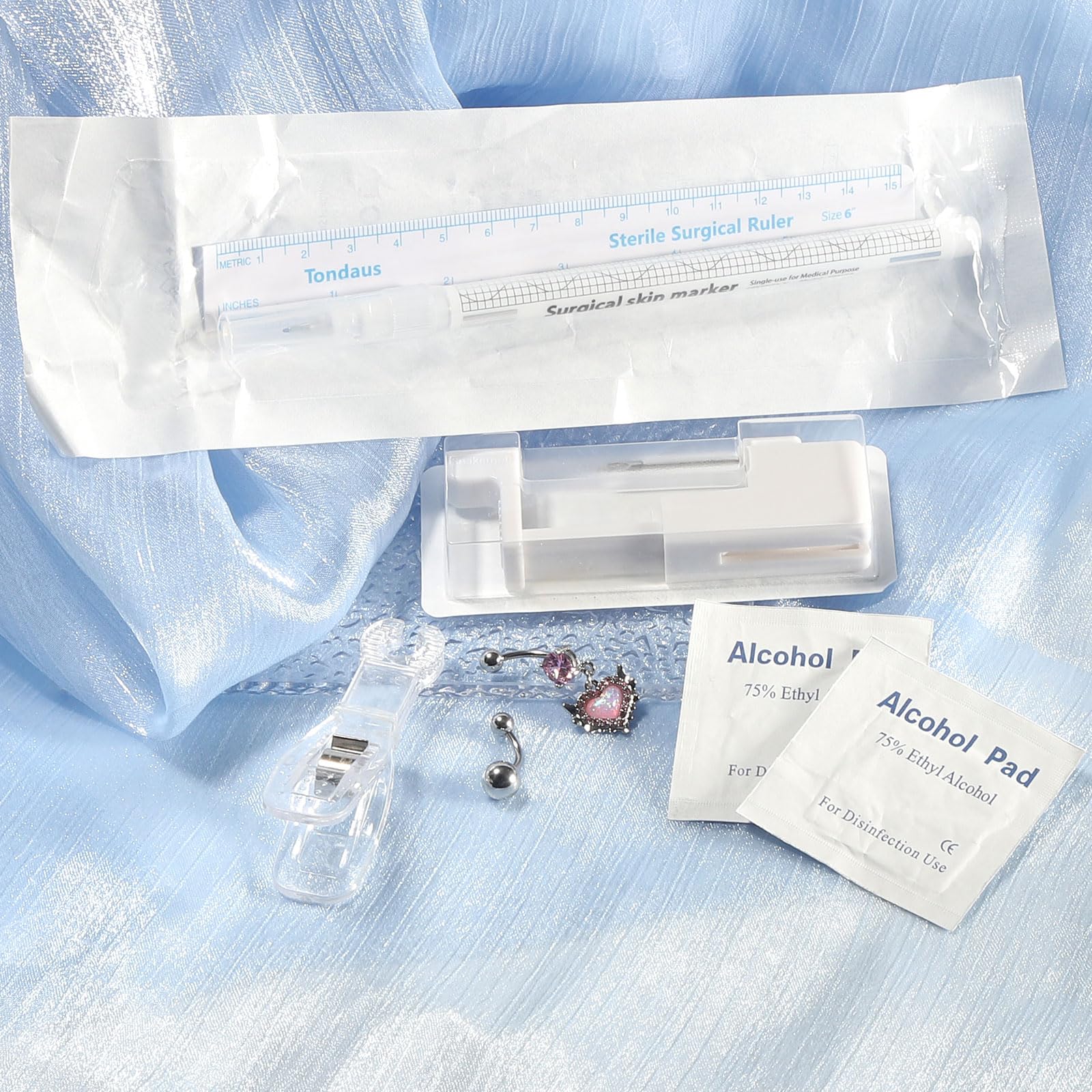 Snapklik.com : Oyaface 8 Pieces Belly Button Navel Piercing Kit ...
