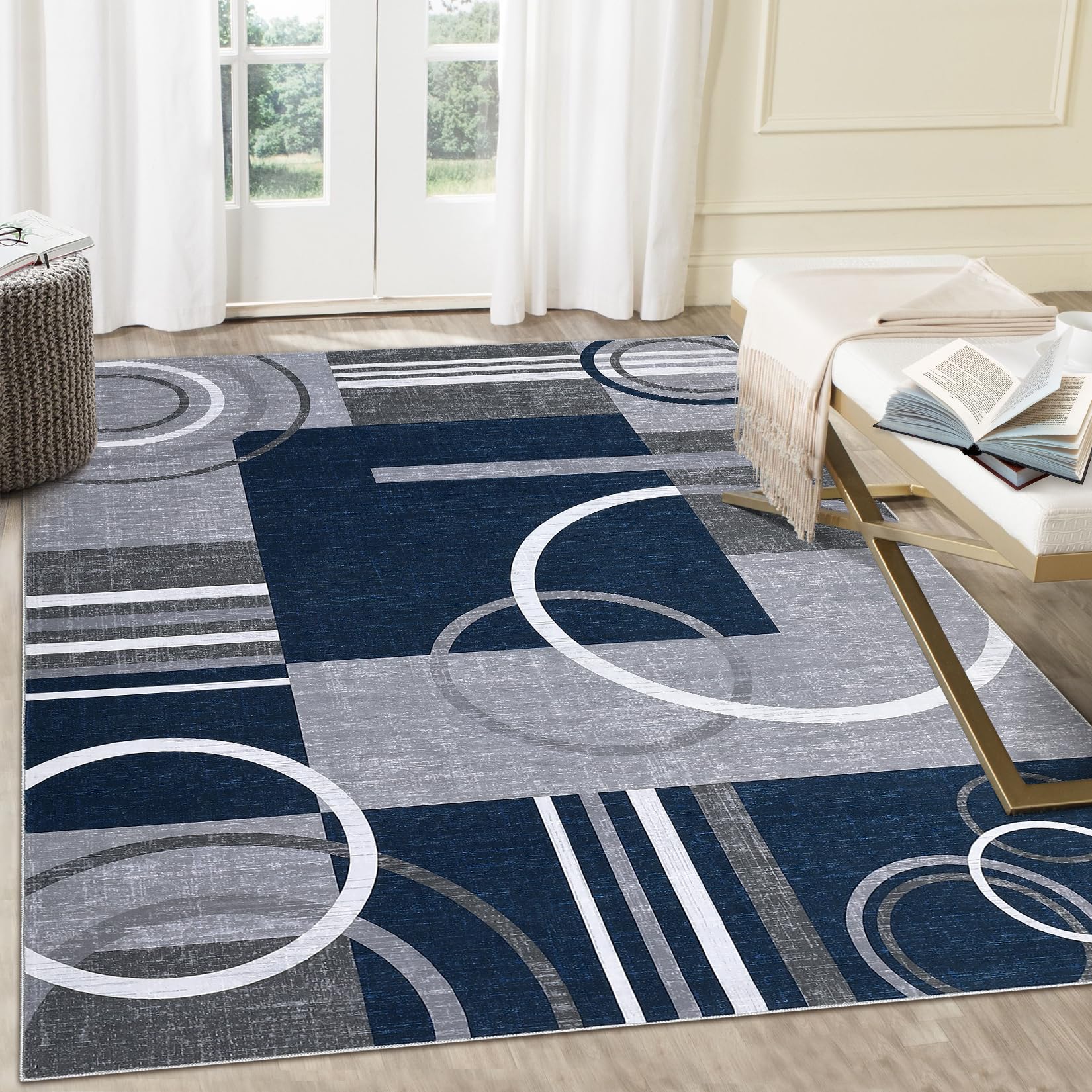 Amazon.com: RUGSREAL Large Area Rug 8x10 Modern Geometric Entryway Rug ...