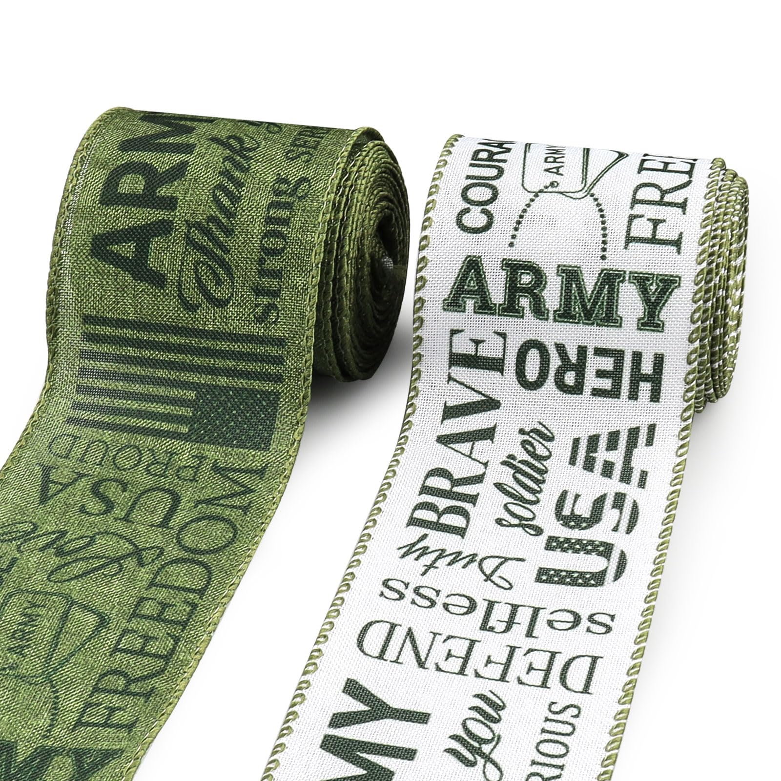 Amazon.com: Habbiful 2 Rolls Veterans Day Ribbons Patriotic American ...