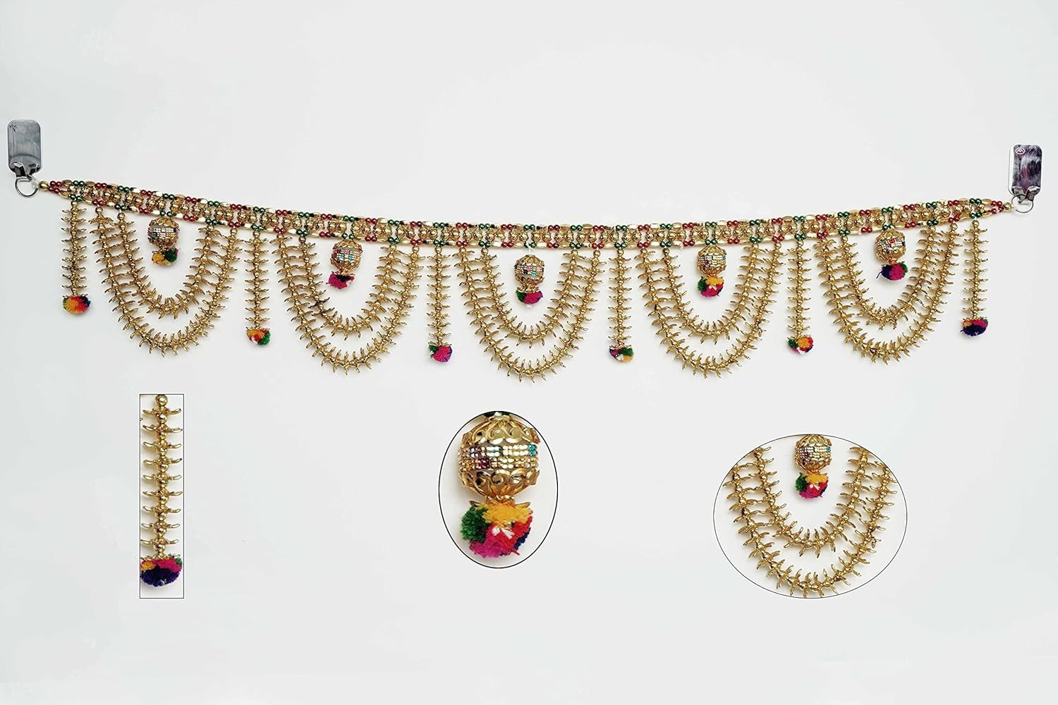 Narya Traditional Golden Pearl-Moti Plastic Beads Fancy Handmade Door ...