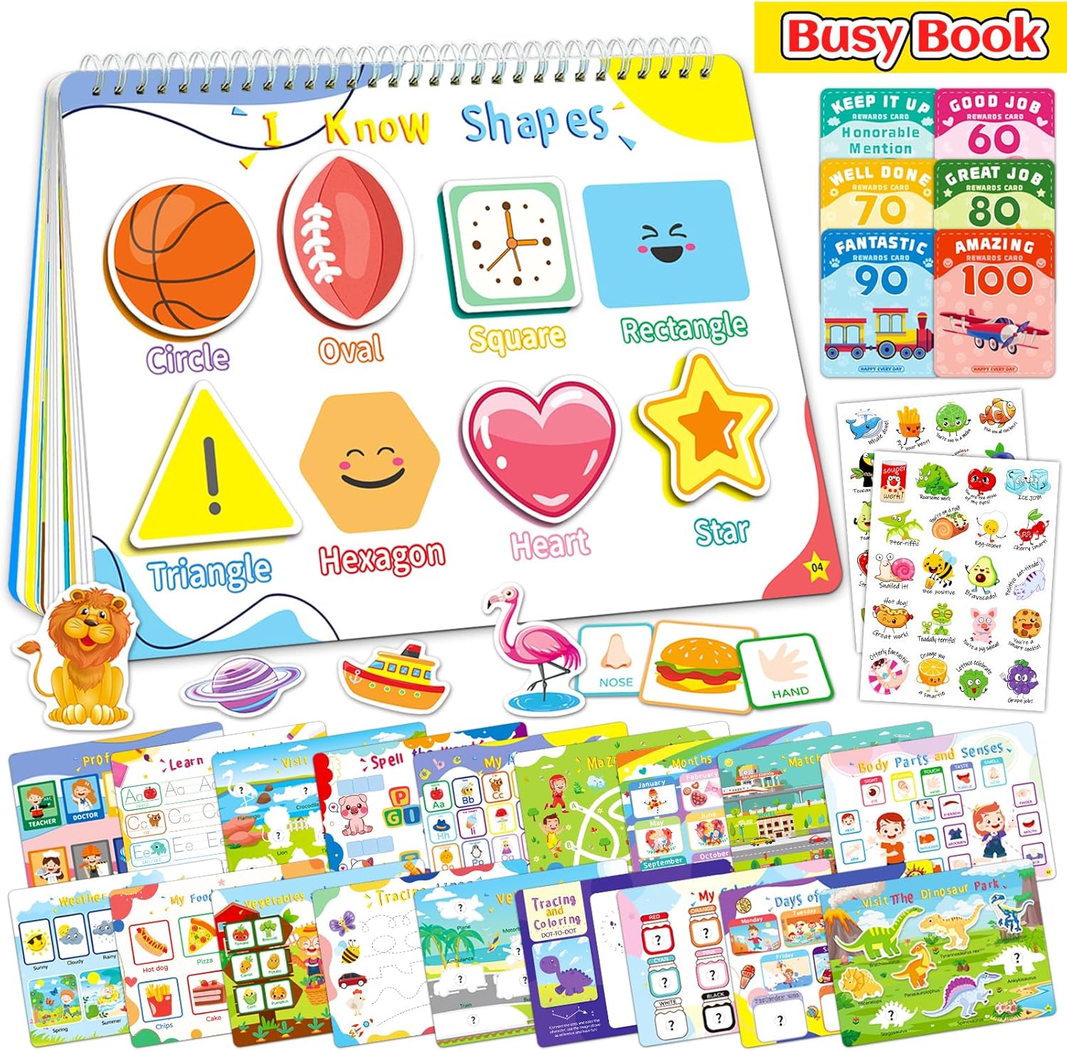 Amazon.com: YTSQLER Montessori Busy Book for Toddlers 3-5 Kids ...