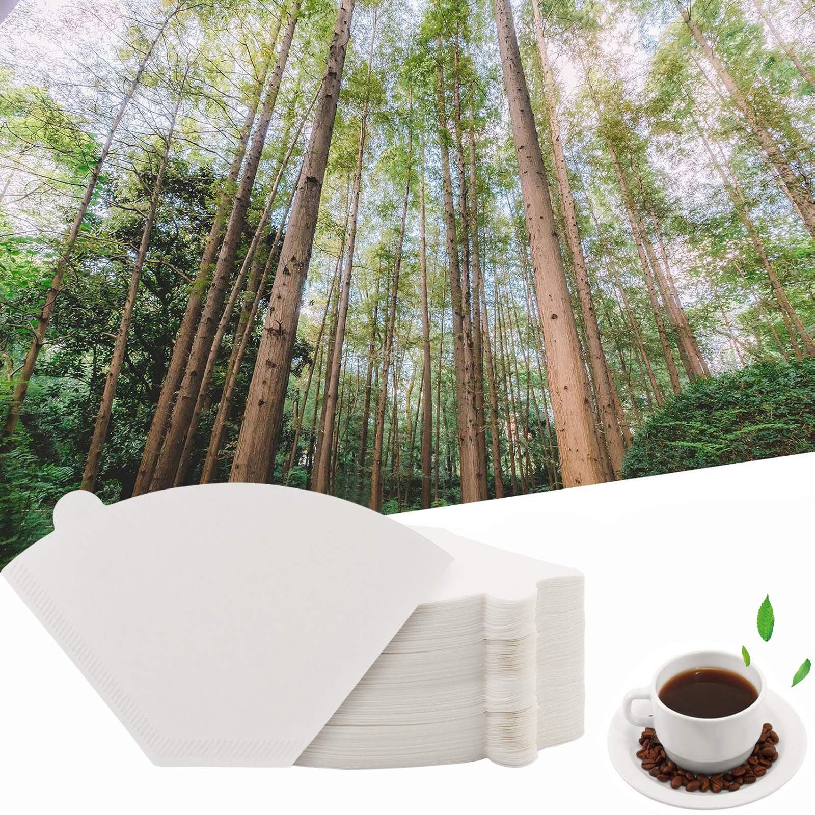 Amazon.com: Coffee Filters Disposable 200Pc, #2 Cone Coffee Filters 2-6 ...