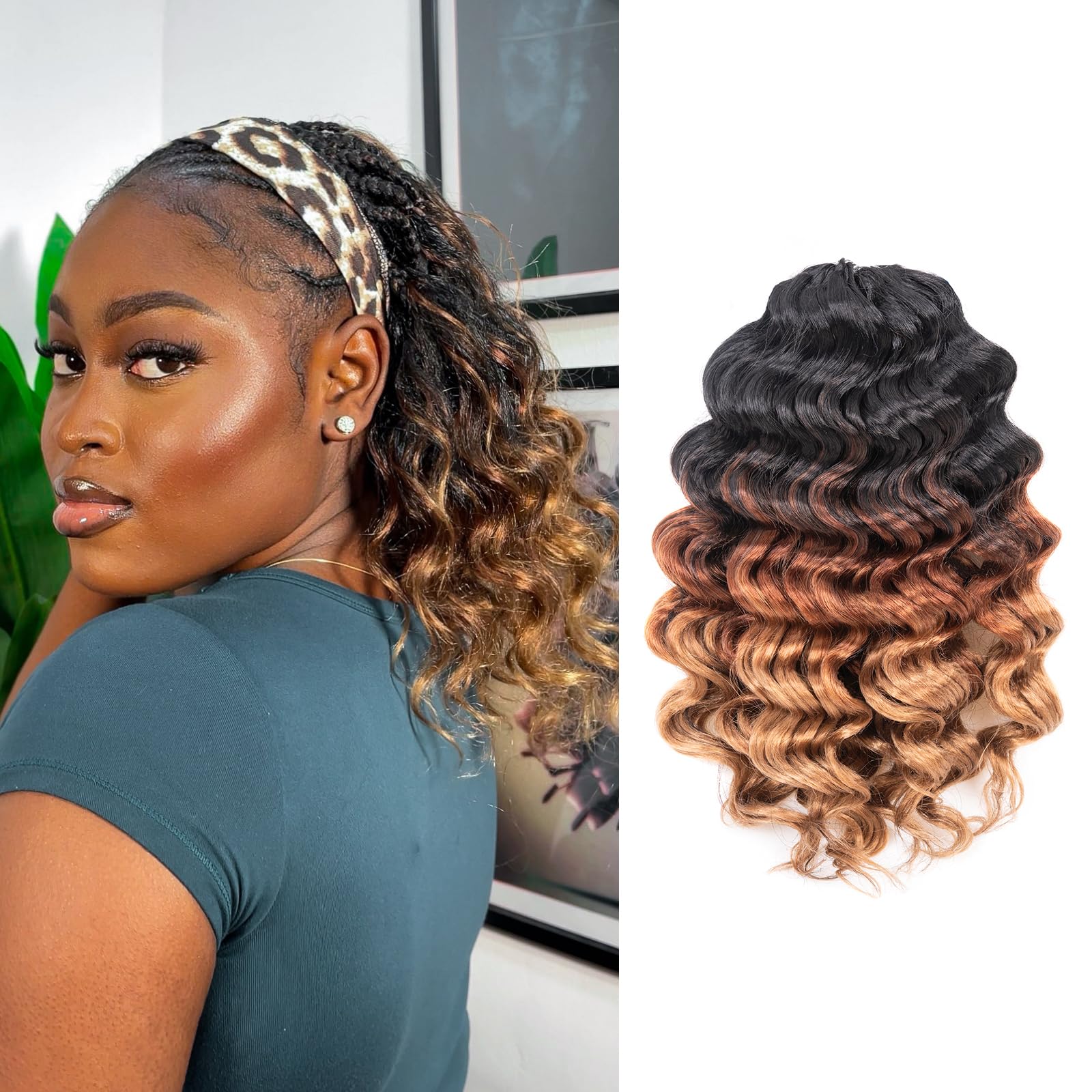 Amazon.com : Toyotress Ocean Wave Crochet Hair - 12 Inch 8 Packs Ombre ...