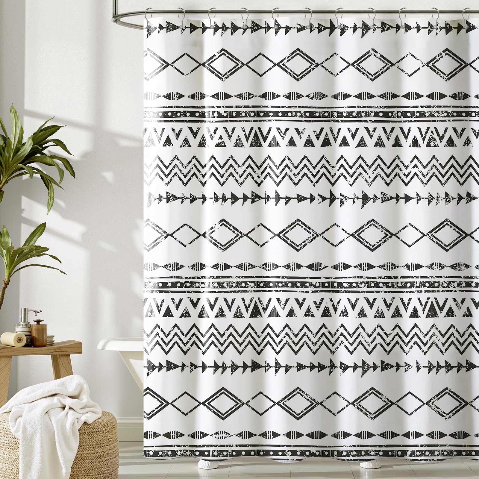 Amazon.com: Treory Artistic Shower Curtain Set: Vintage Aztec Shower ...