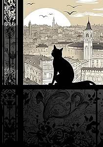 Amazon.com: Apag Picture Book Style Black Cat Wall Art Poster - Black ...