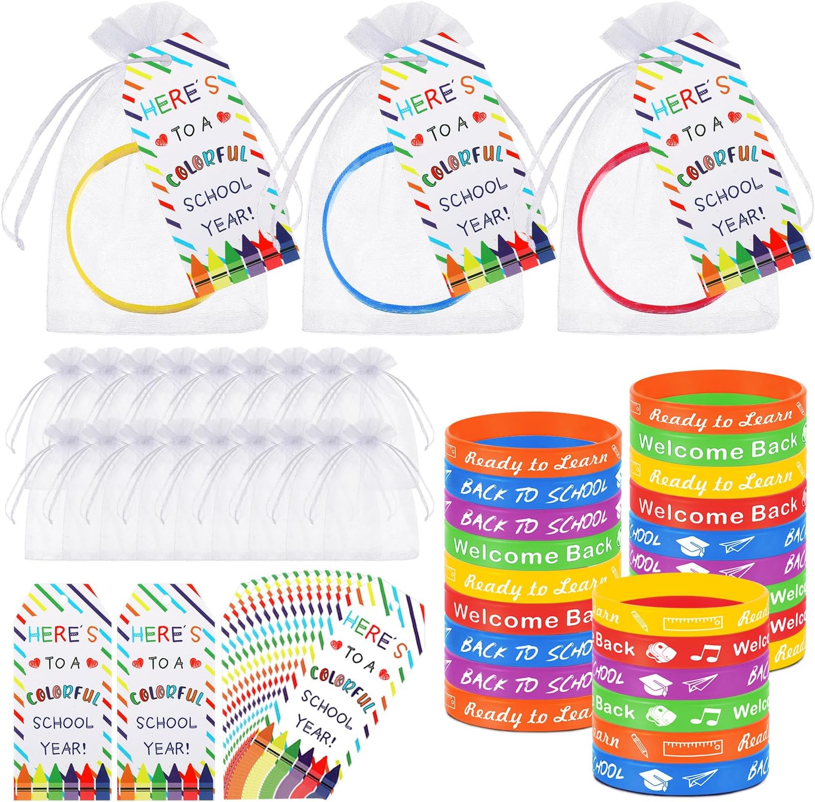 Amazon.com : Ferreve 90 Pcs Welcome Back to School Party Favors Set ...