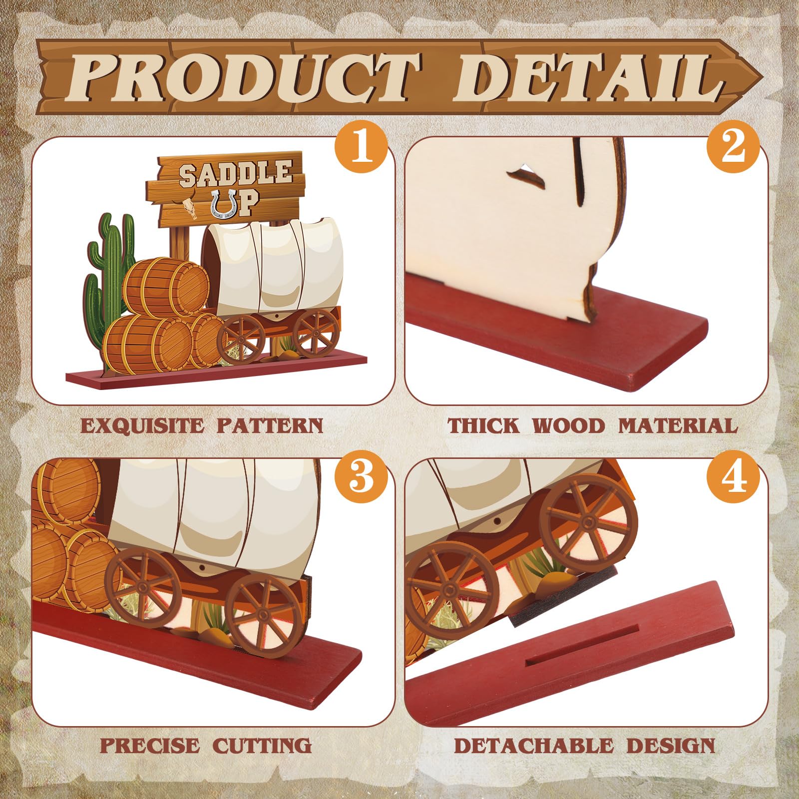 Snapklik.com : 6 Pieces Western Cowboy Centerpieces Decorations West ...