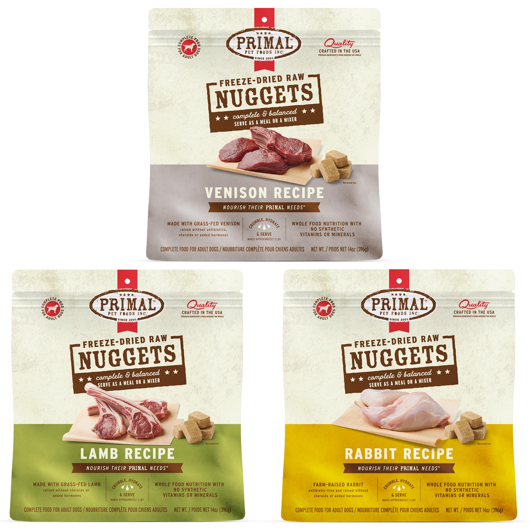 Amazon.com: Primal Freeze Dried Raw Dog Food Nuggets Premium Protein ...