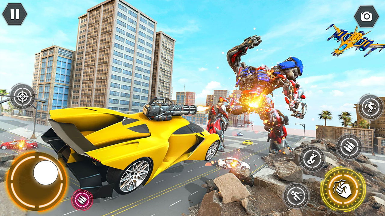 Real Flying Dino Robot Car Battle Transform Games 3d 2024 - App on the ...