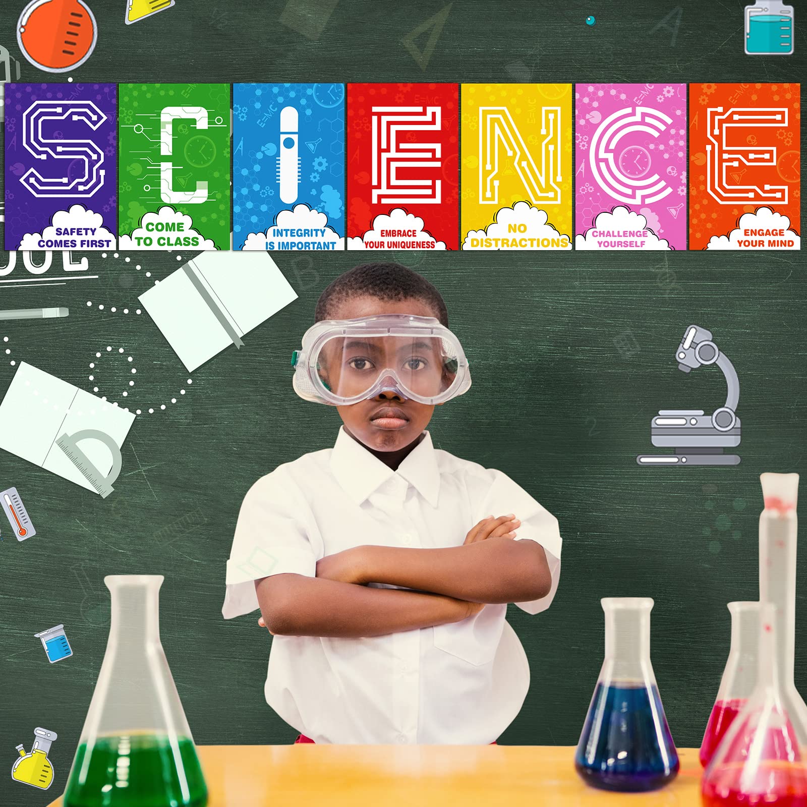 Snapklik.com : 8 Pieces Science Classroom Decoration Science Poster ...