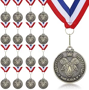 Clapzooki 16 PCS Goat Medal Bulk with Neck Ribbons Greatest of All Time ...