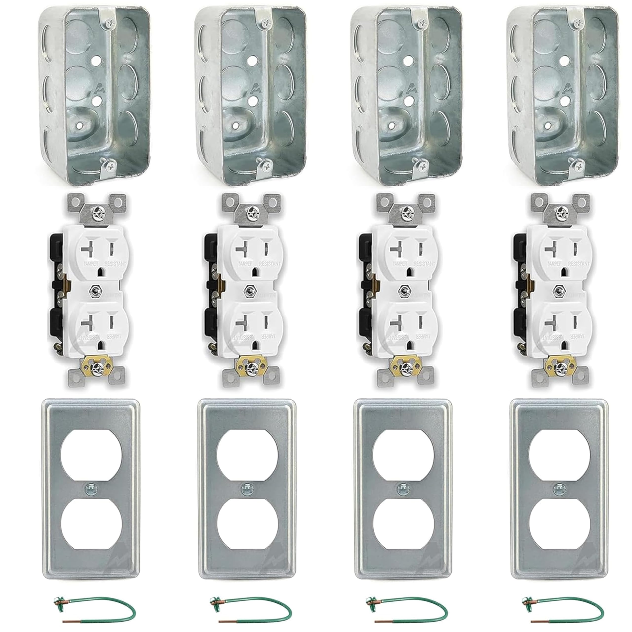 Pack Of 4 Outlet Box Kit 2x4 Utility Electrical Box | Desertcart INDIA