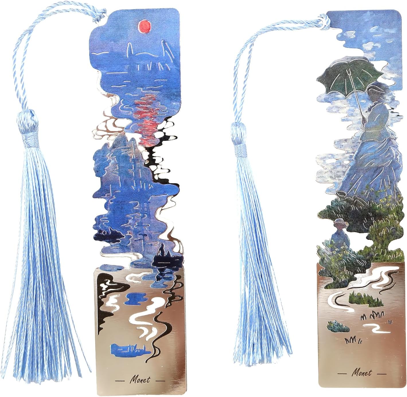 Amazon.com: Uideyvi 2 PCS Metal Bookmarks with Tassel, Oil Painting ...