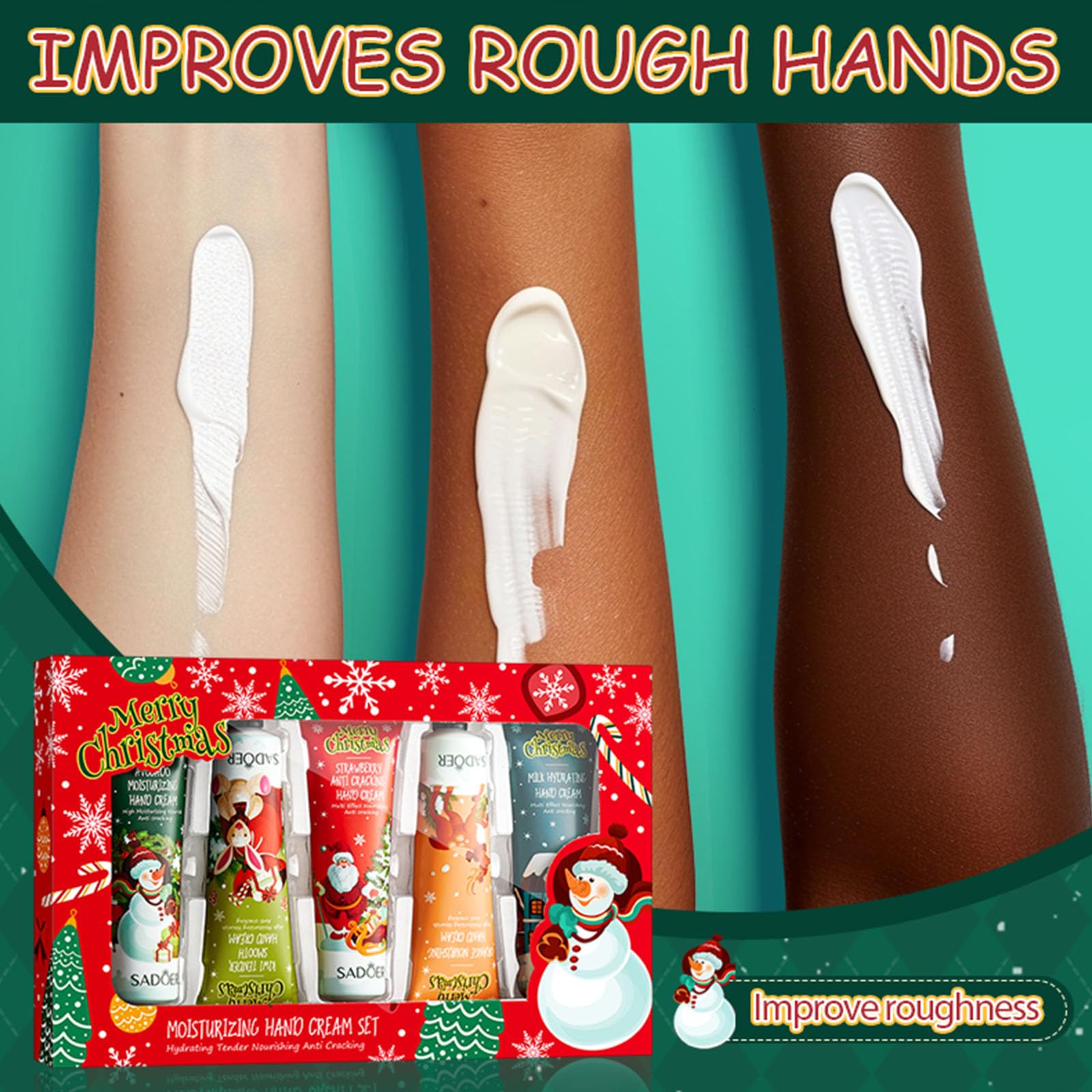 5 Pieces Christmas Edition Hand Creams, Hand Cream Gift Set, Hand Cream ...