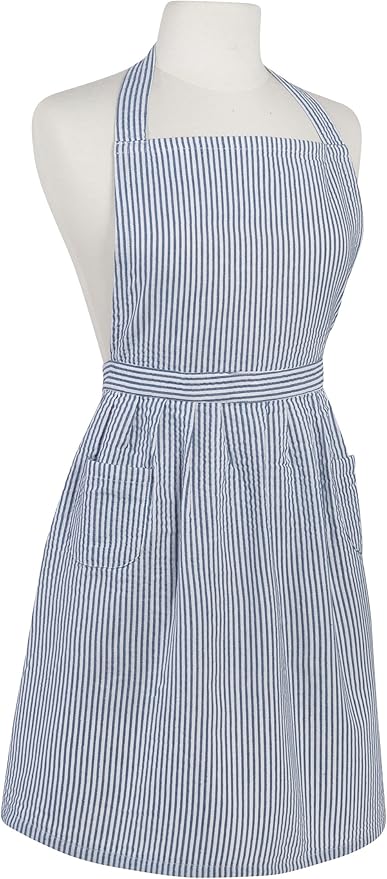 Amazon.com: Now Designs, Blue Seersucker Classic Apron : Home & Kitchen