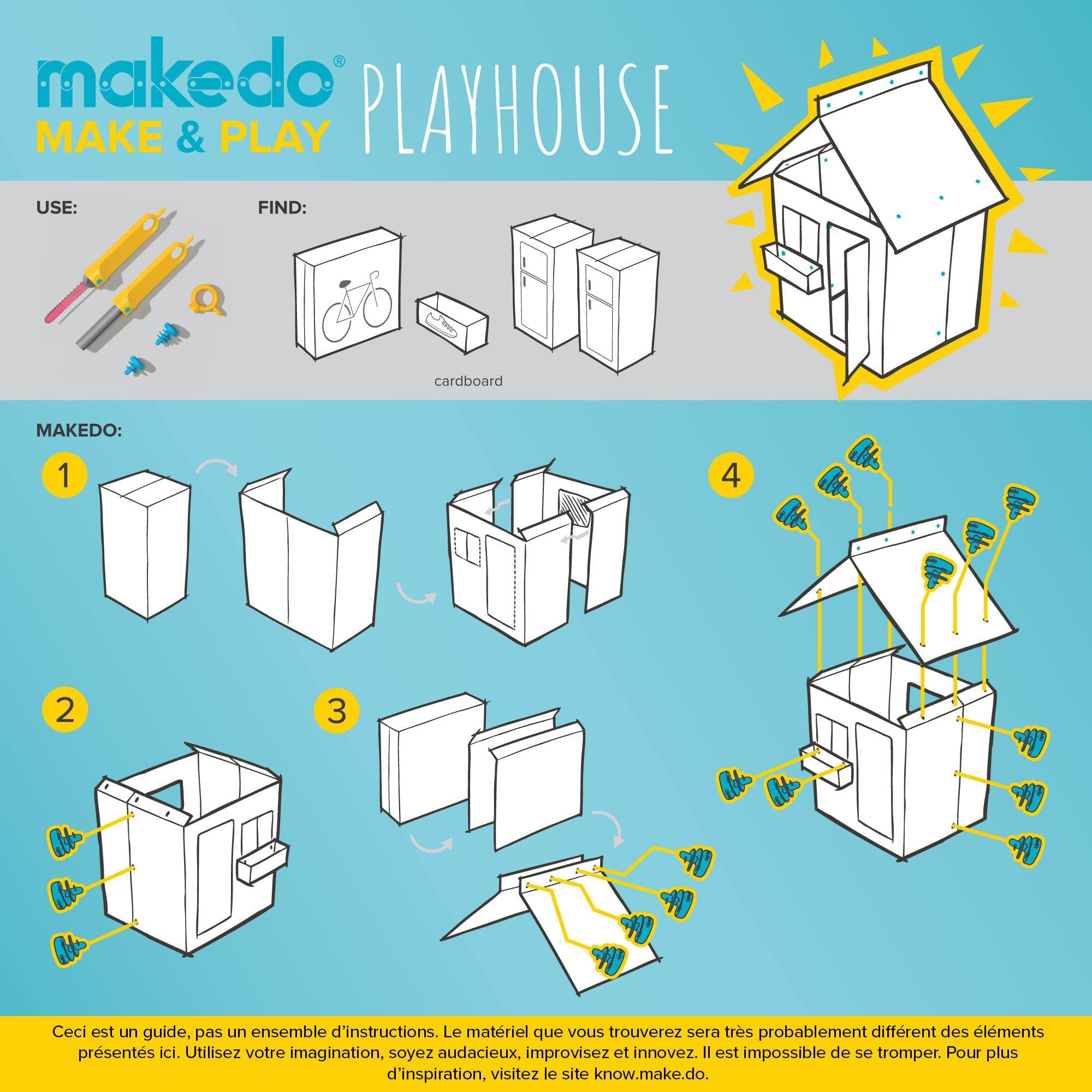 Makedo Explore Toolbox | Cardboard Construction Tools for Kids Age 5 ...