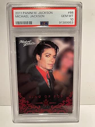 Amazon.com: Panini Michael Jackson 2011#66 MICHAEL JACKSON PSA 10 Gem Mint Rare - Lighthouse ...