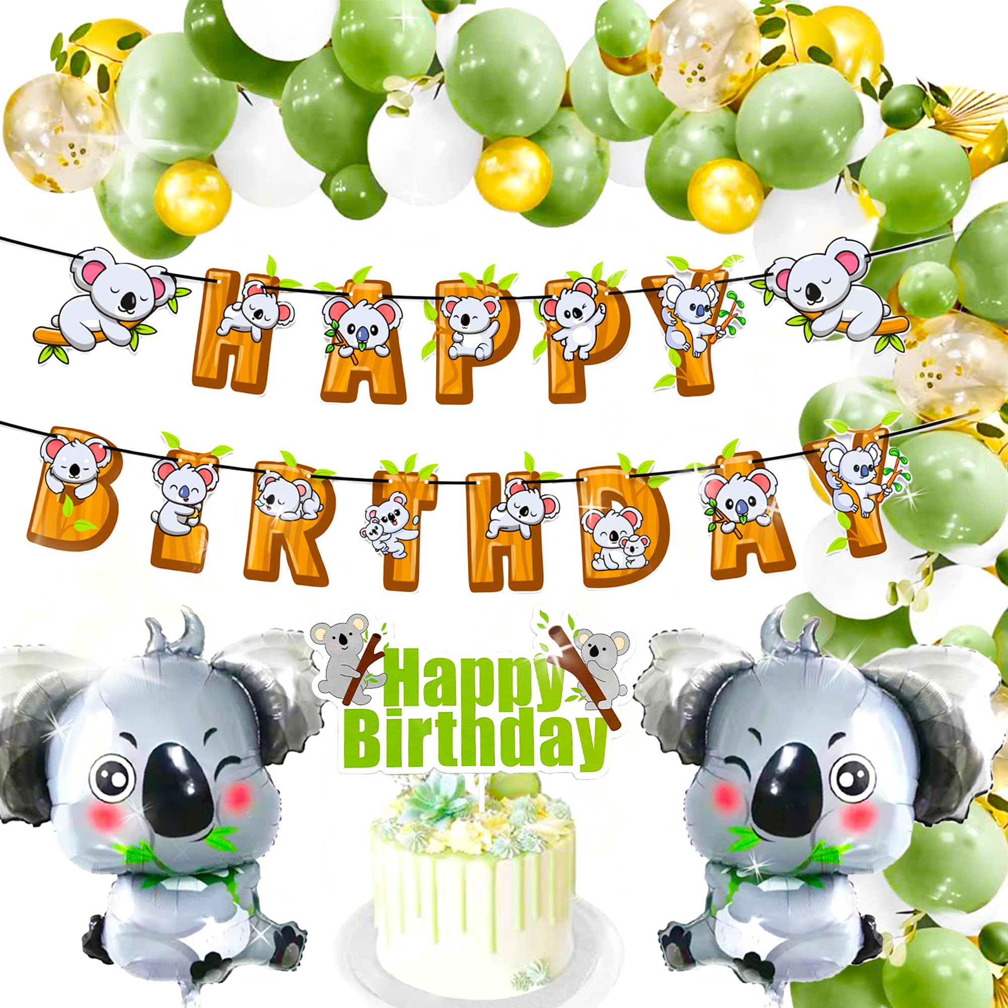 Amazon.com: Cute Folienballon Koala, Koala Birthday Decorations Koala ...