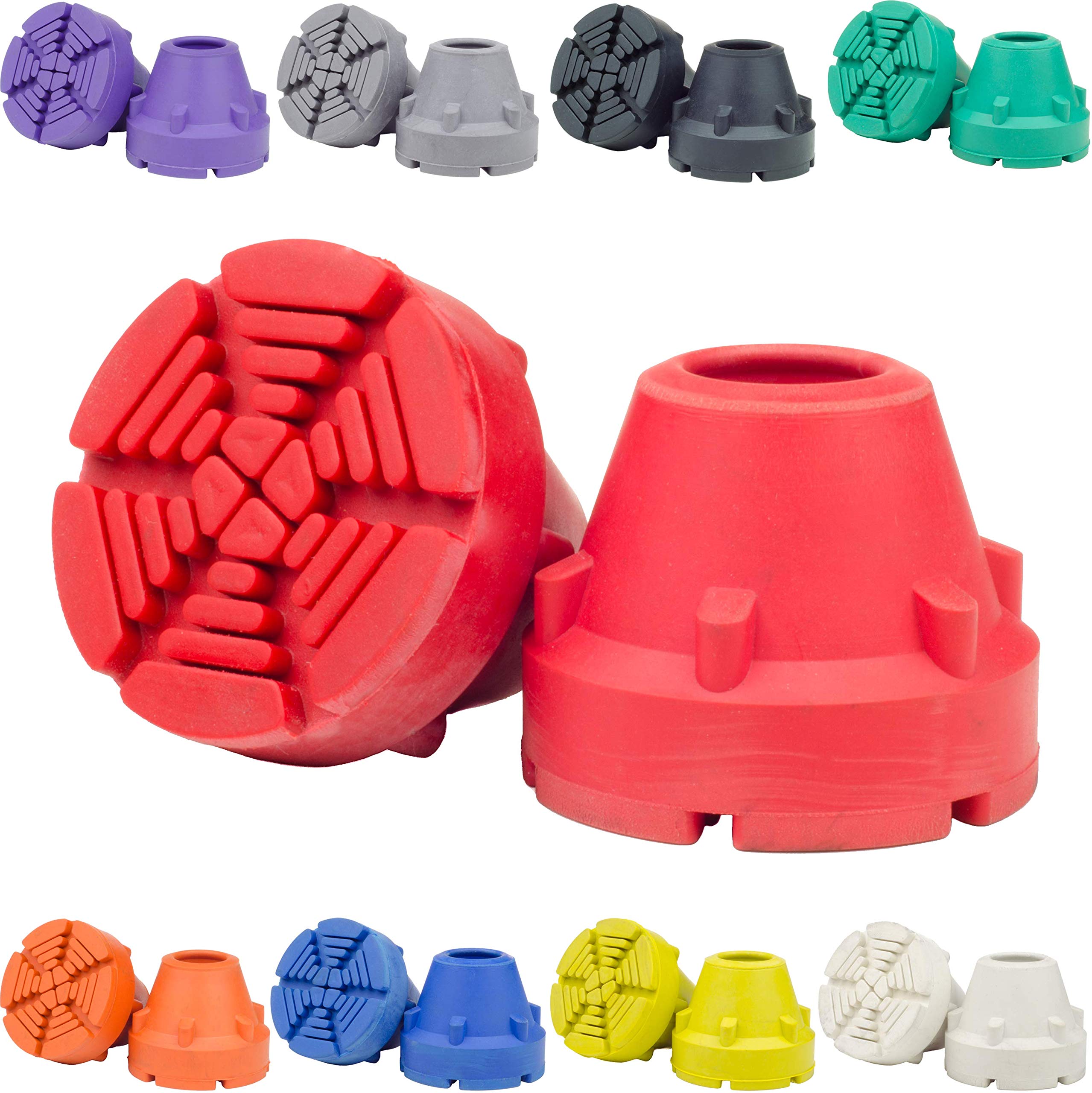 Amazon.com: SureTip RED Crutch Tips & Cane Tip (Pair of 2) – 1 Size ...