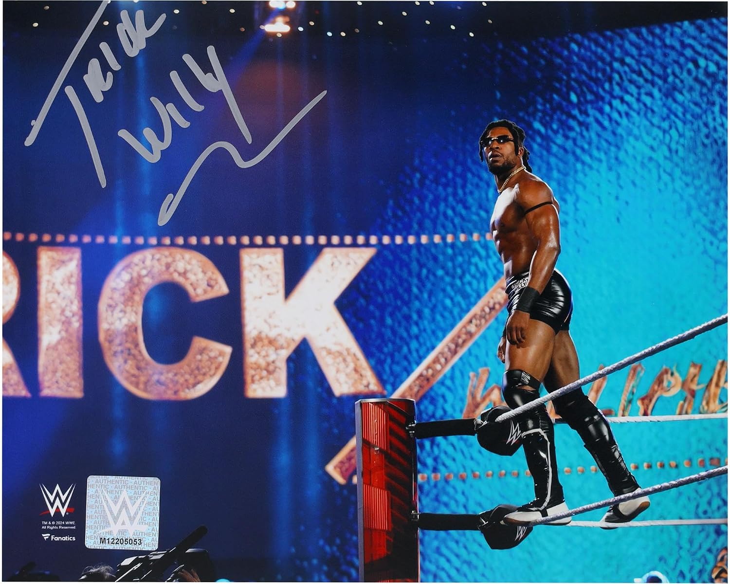 Trick Williams WWE Autographed 8" x 10" Standing On Ropes Photograph ...