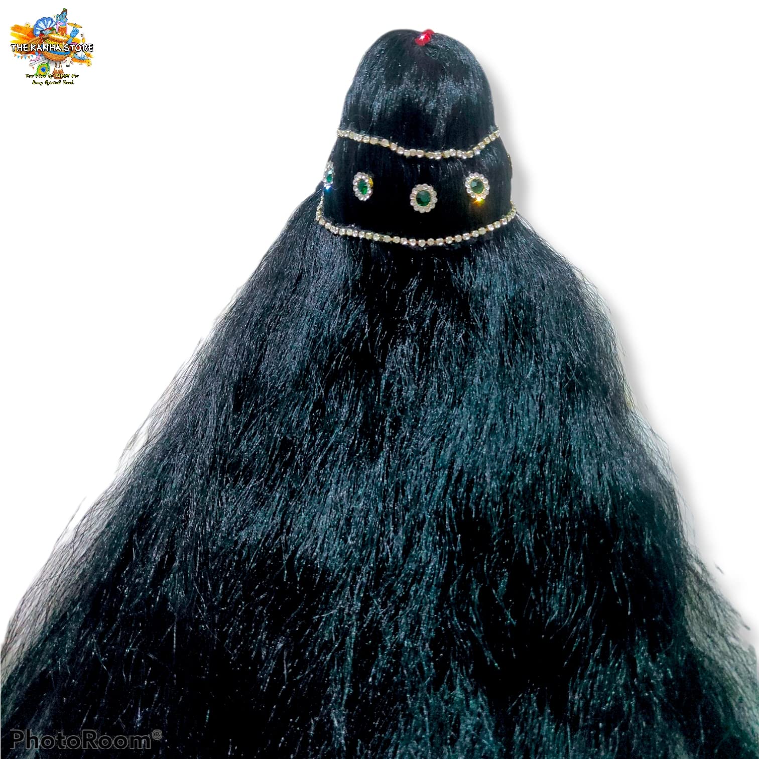 Buy Brij Sugandha Decorated Open Long Black Microfiber Hair – for Radha ...