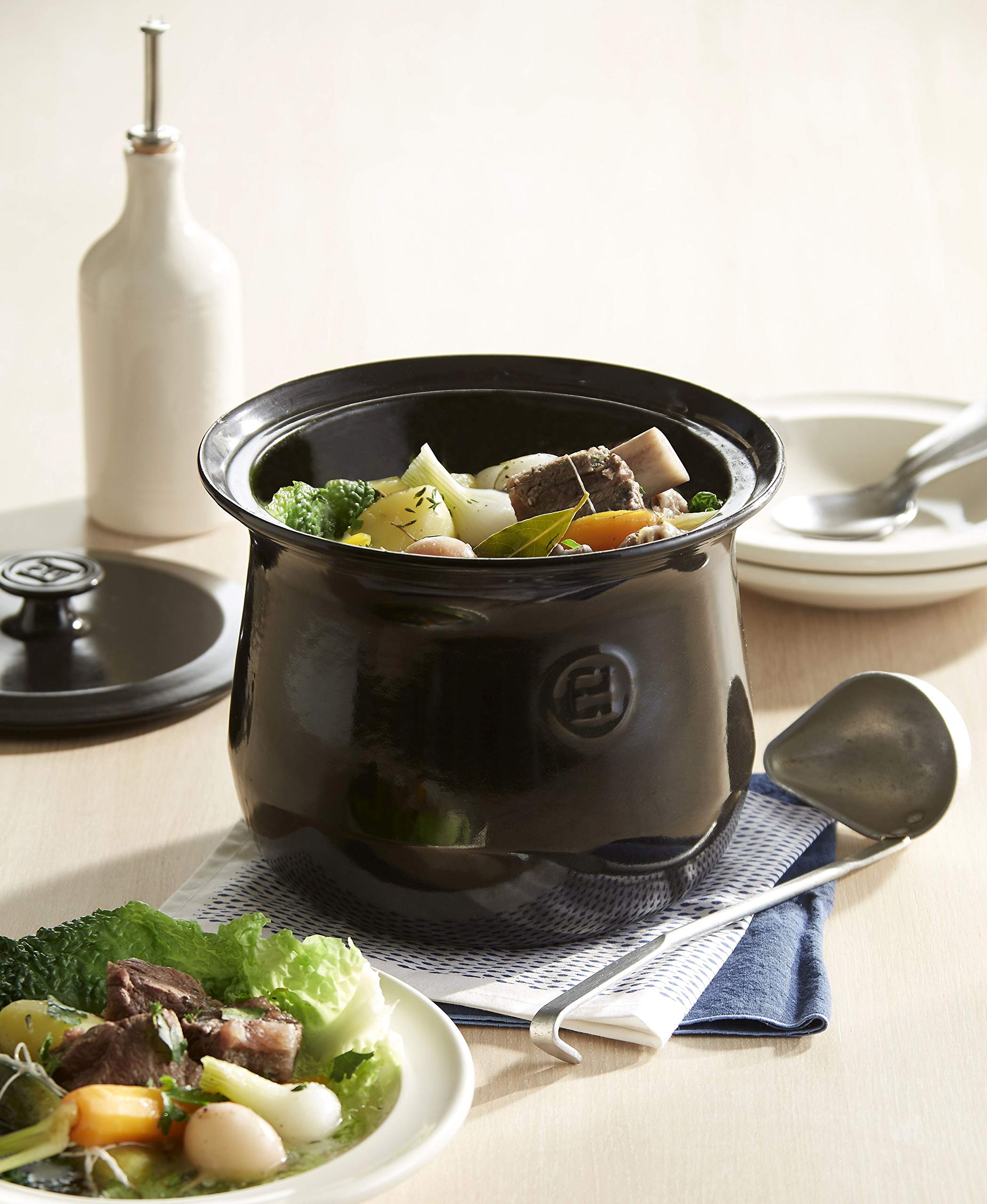 Emile Henry Flame 4 2 Quart Round Stew Pot With Lid Rouge