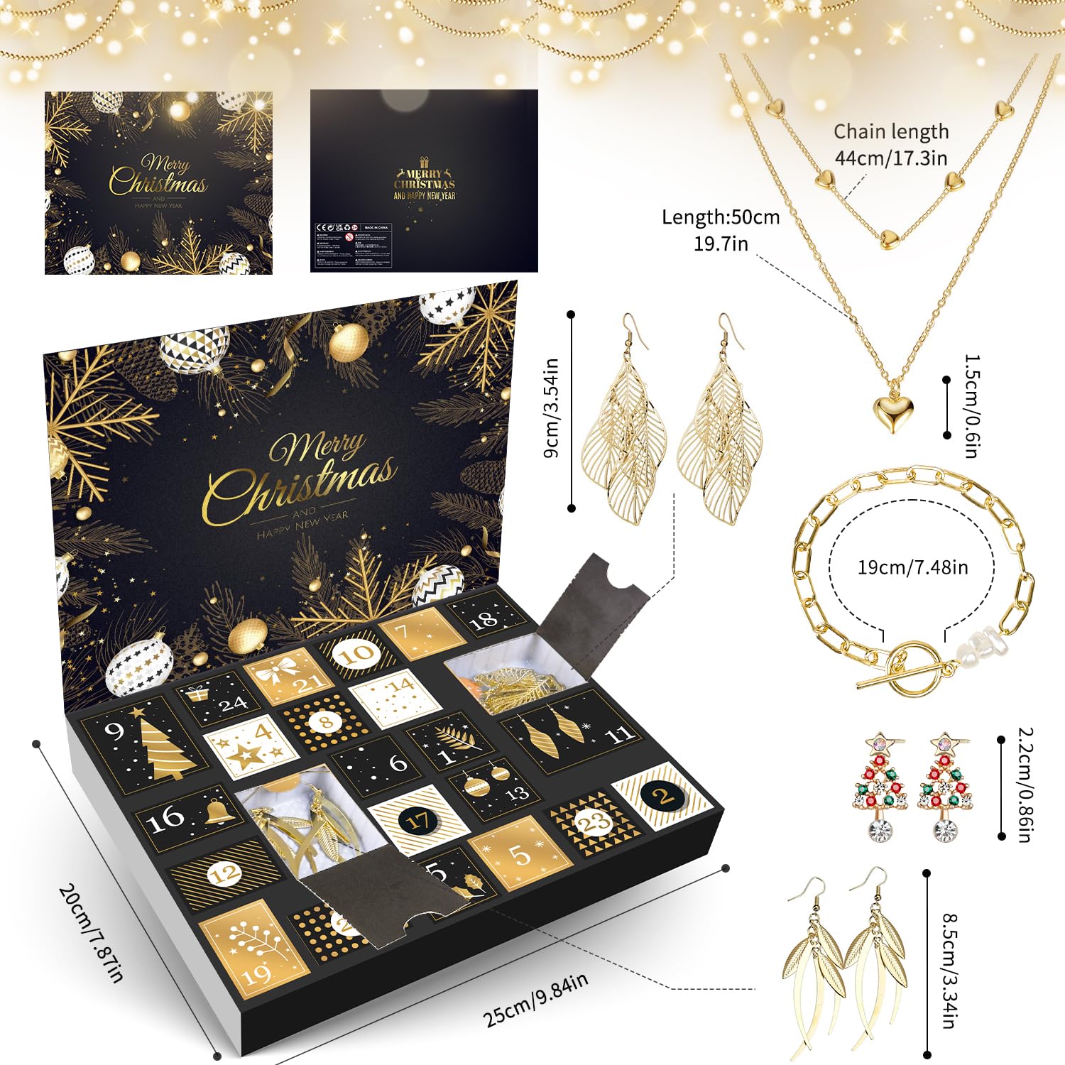 iZoeL Jewellery Advent Calendar 2024 Women Jewellery Advent Calendar ...