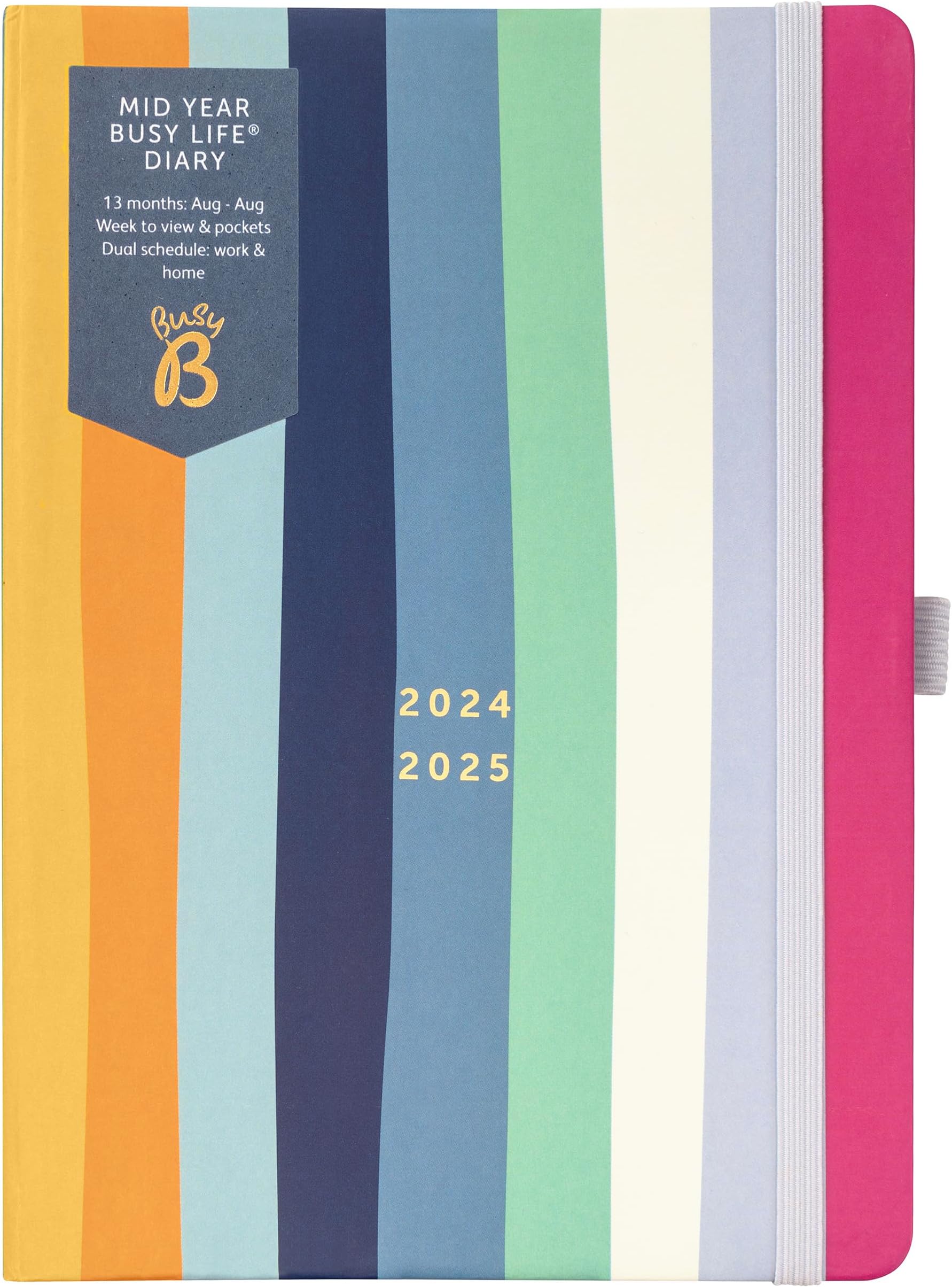 Busy B Mid Year Busy Life Diary August 2024 - August 2025. Stripe ...