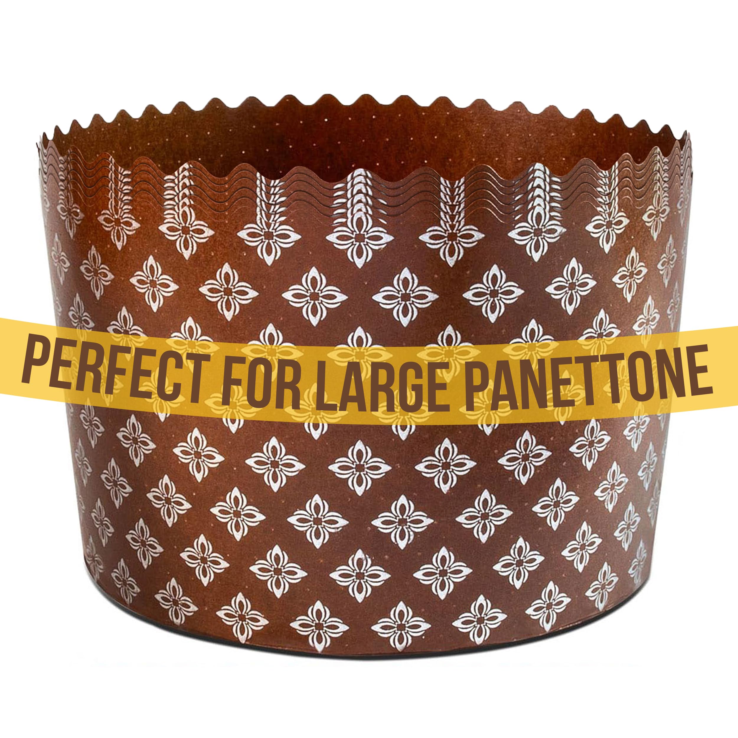 Amazon.com: 15 oz Panettone Paper Mold | 12 Pack | Brown Round Non ...