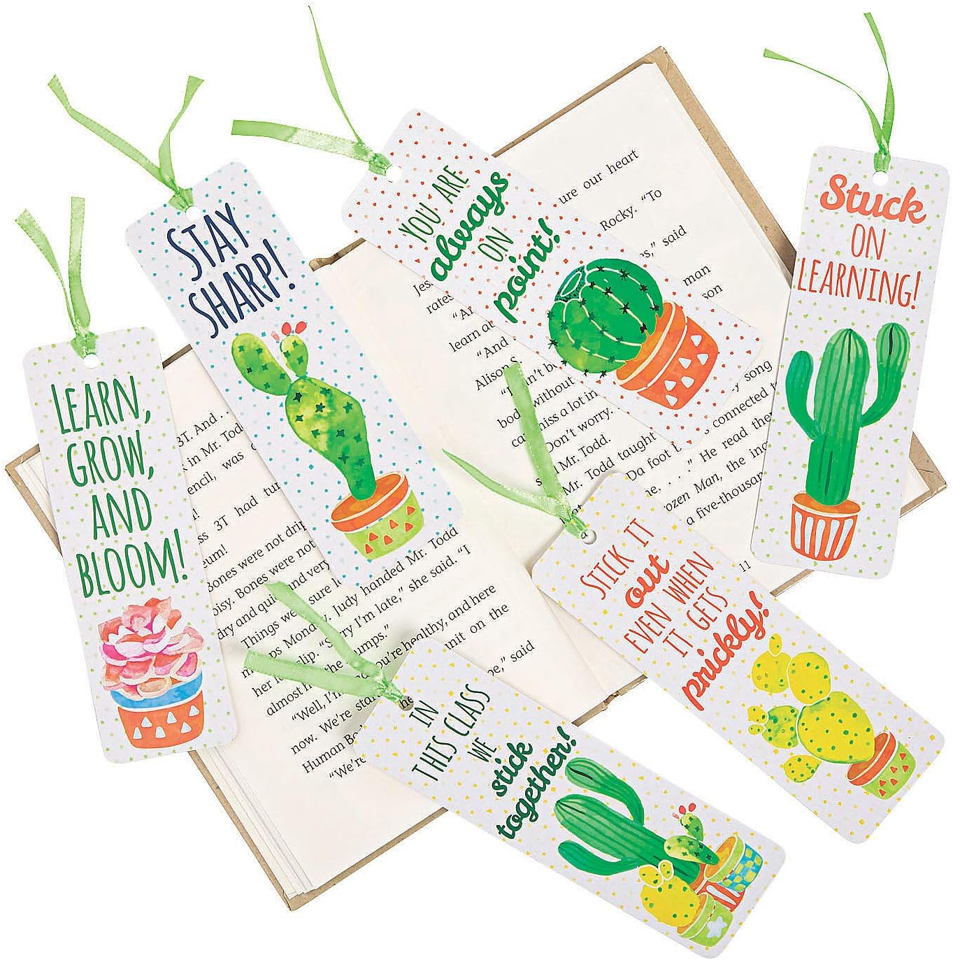 Amazon.com: Cactus Laminated Bookmarks - 48 Pieces - Educational and ...