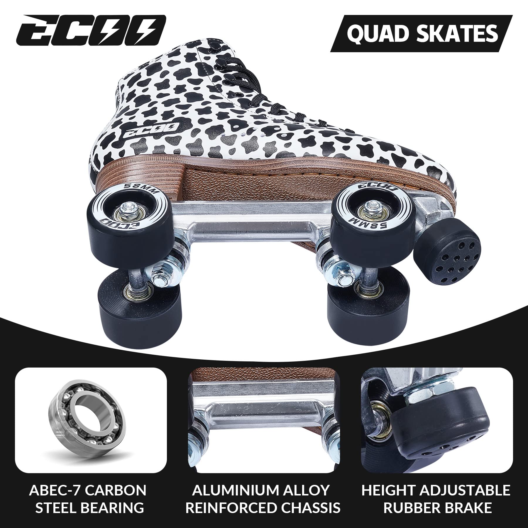 Snapklik.com : Roller Skate For Women And Girls, 2 Layer Microfiber PU ...