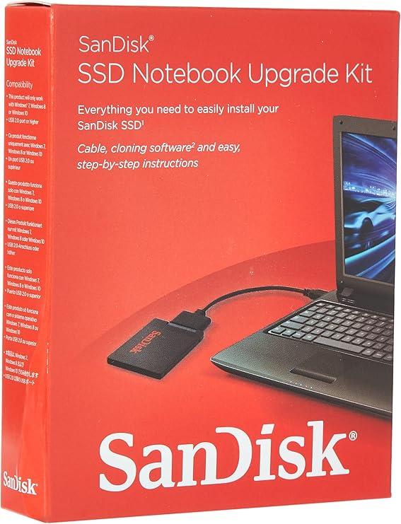 Amazon.com: SanDisk SSD Notebook Upgrade Kit - SDSSD-UPG-G25 Black ...